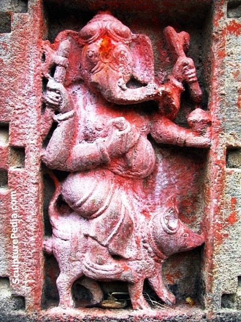 Ganesha riding on Mushaka (the mouse) - SculpturePedia